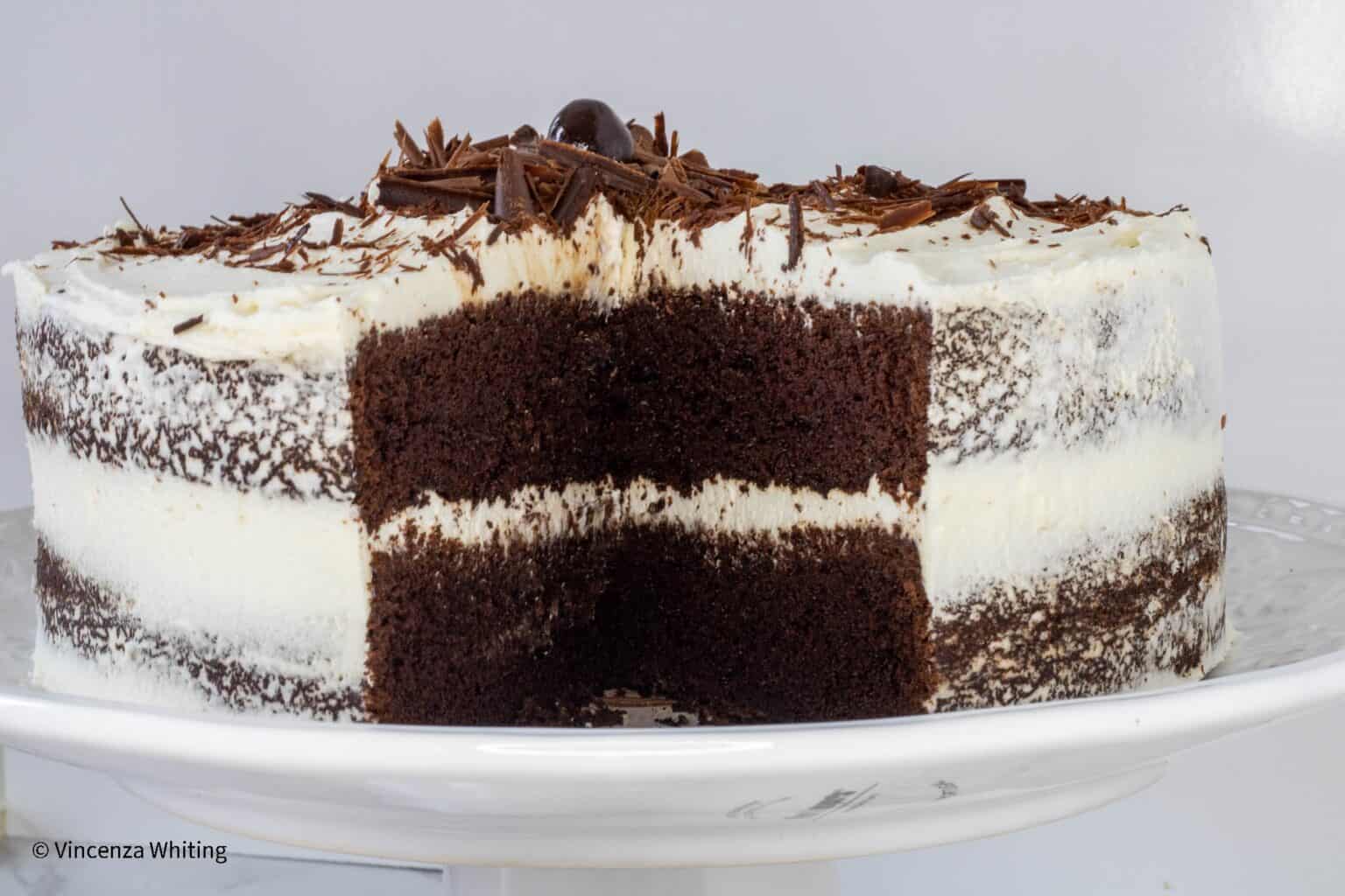 Chocolate Mocha Cake with Mascarpone Frosting - Enza's Quail Hollow Kitchen