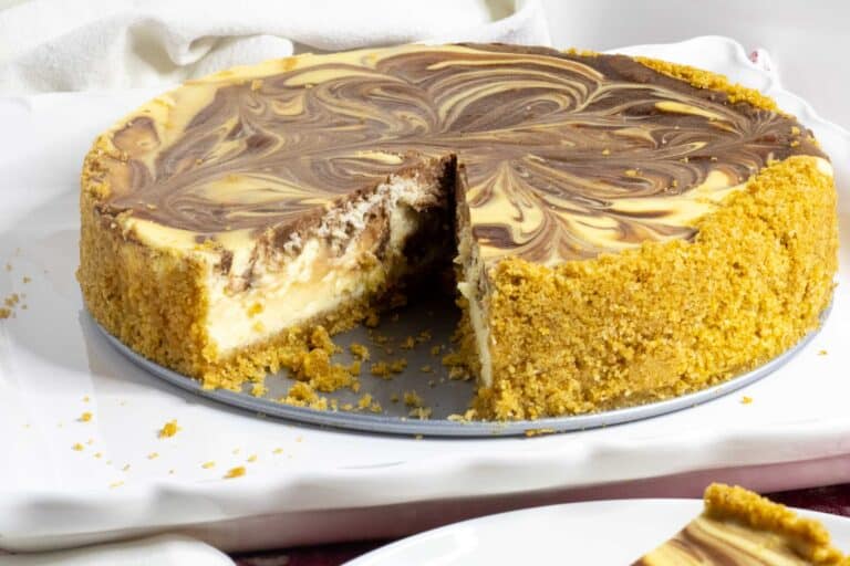 Creamy Nutella Swirl Cheesecake - Enza's Quail Hollow Kitchen