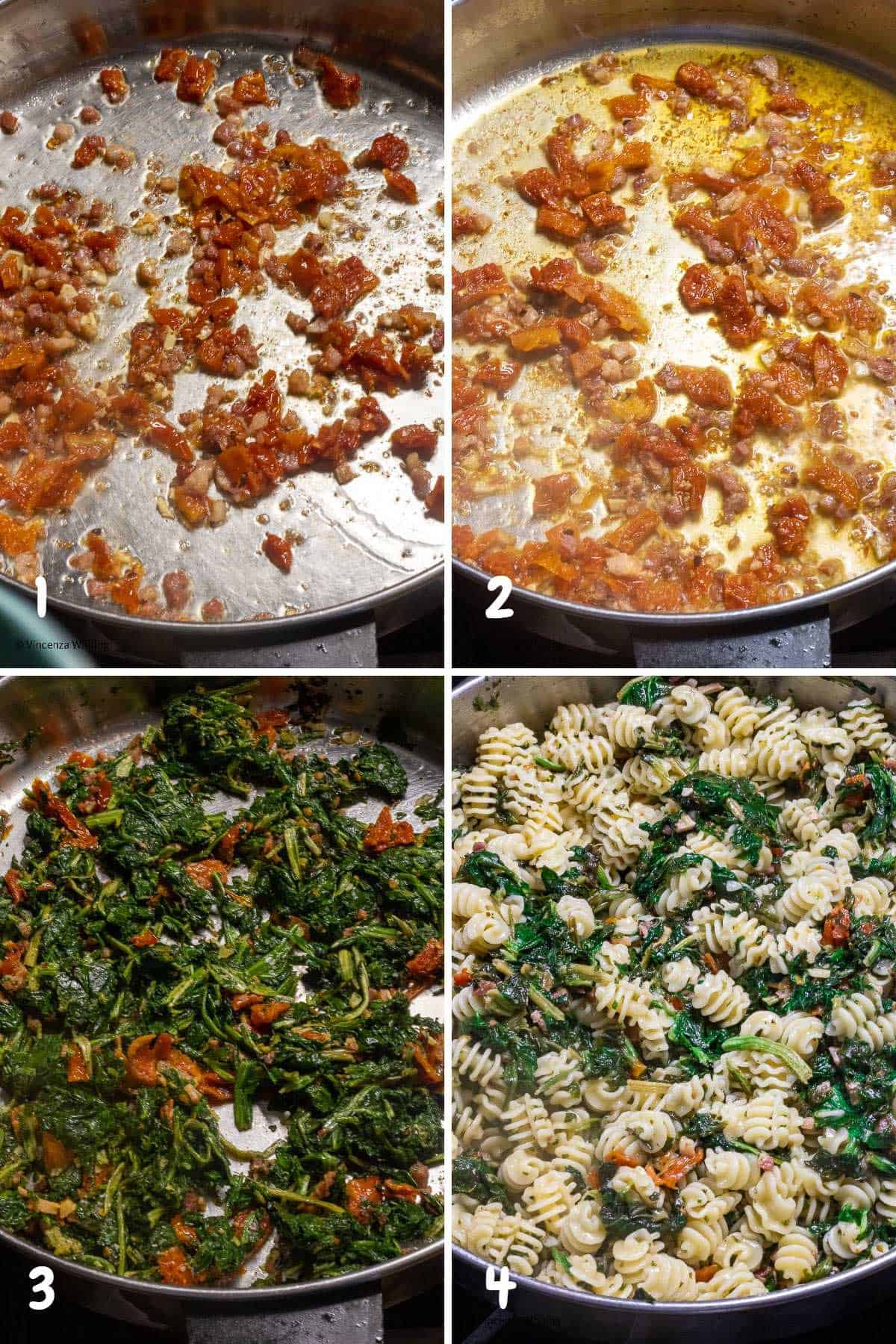 Radiatori Pasta with Spinach and Sun-Dried Tomatoes