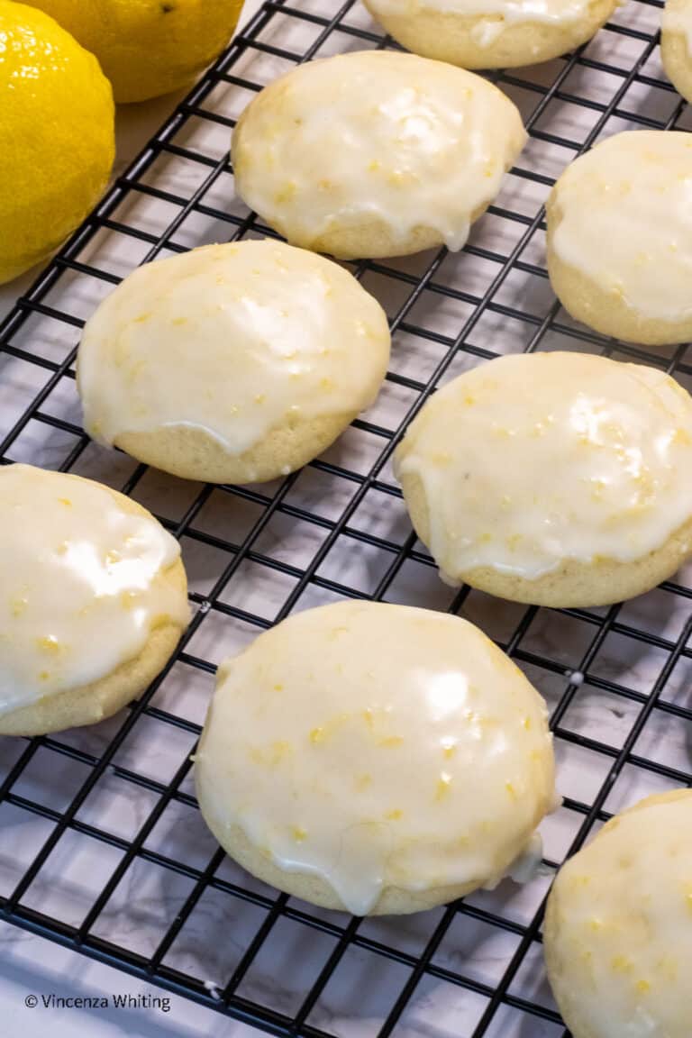 Italian Lemon Ricotta Cookies with Lemon Glaze