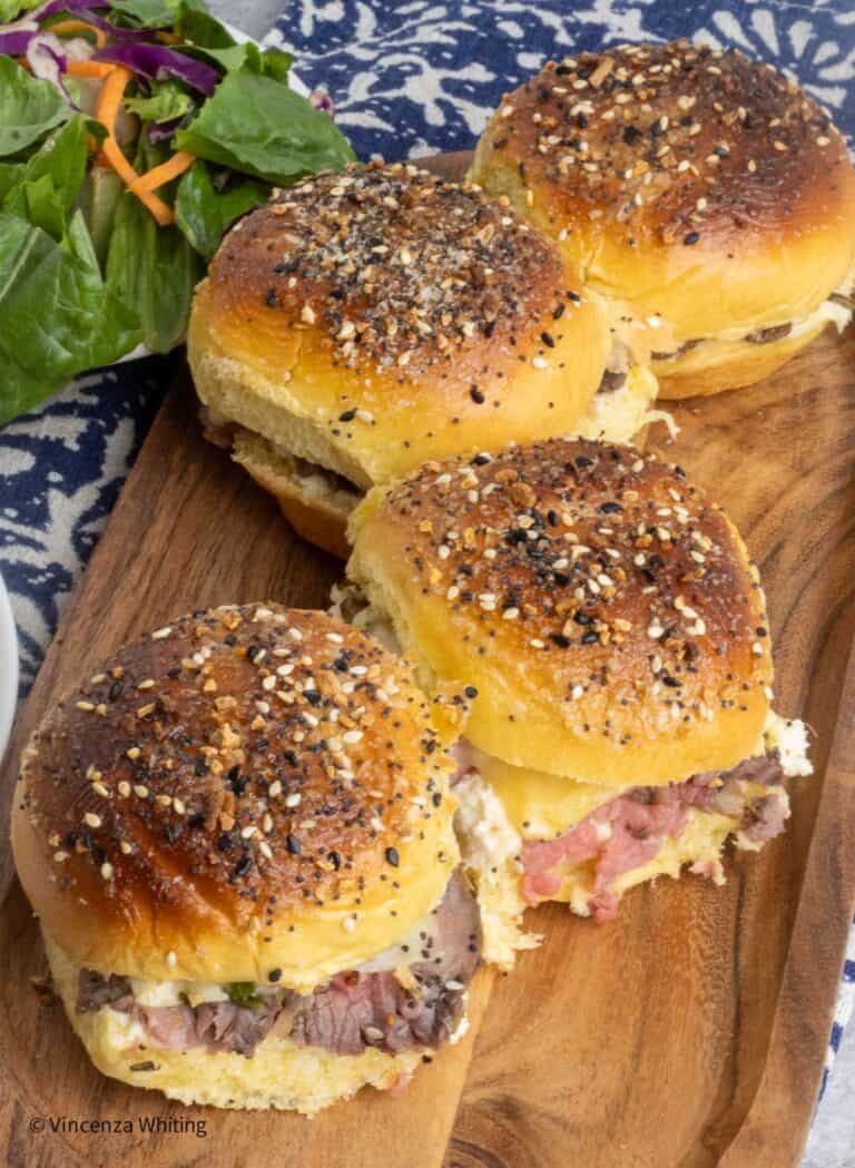 Easy Baked Roast Beef Sliders Recipe with Cheese - Enza's Quail Hollow ...