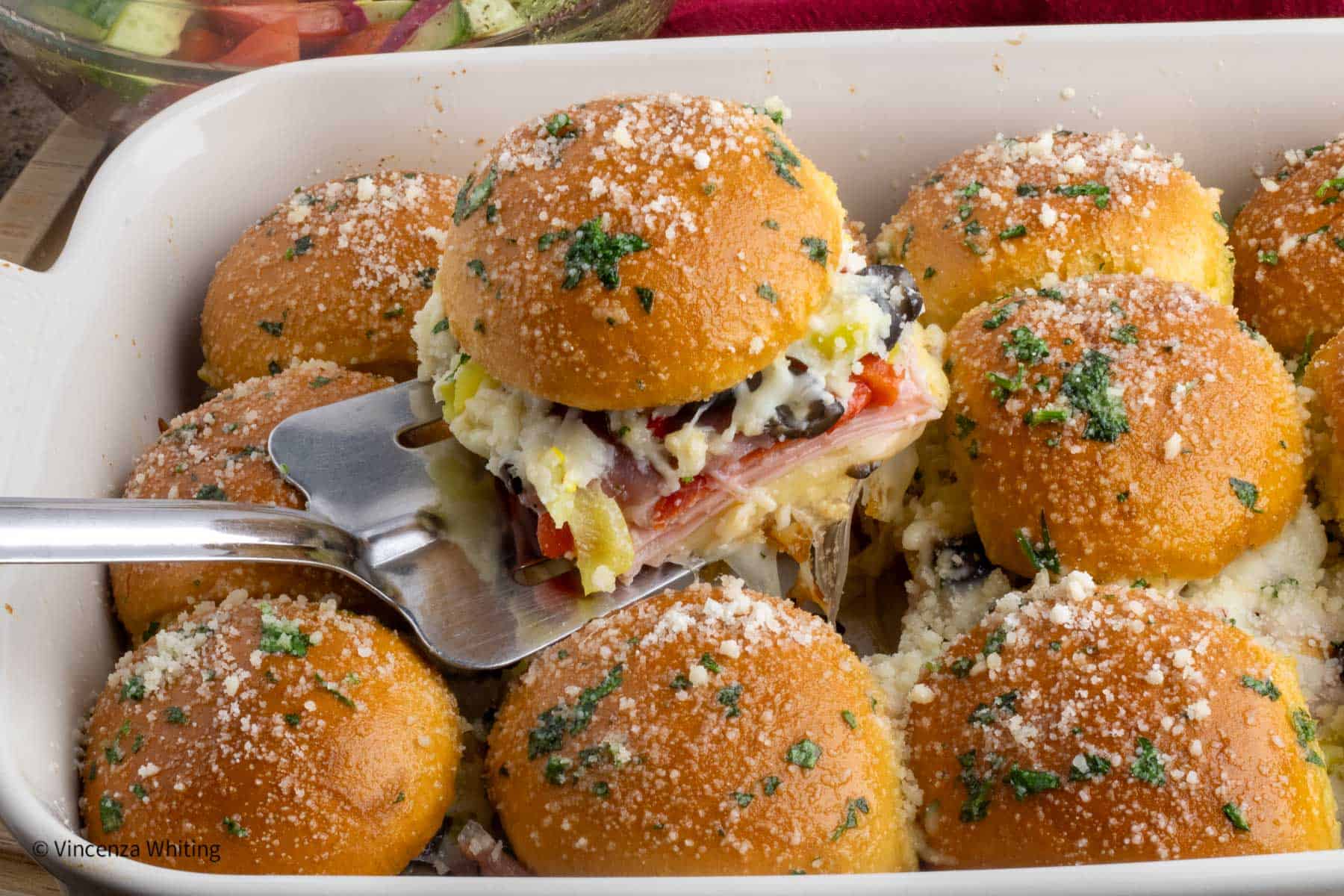 The Best Cheesy Baked Italian Sliders Recipe - Enza's Quail Hollow Kitchen