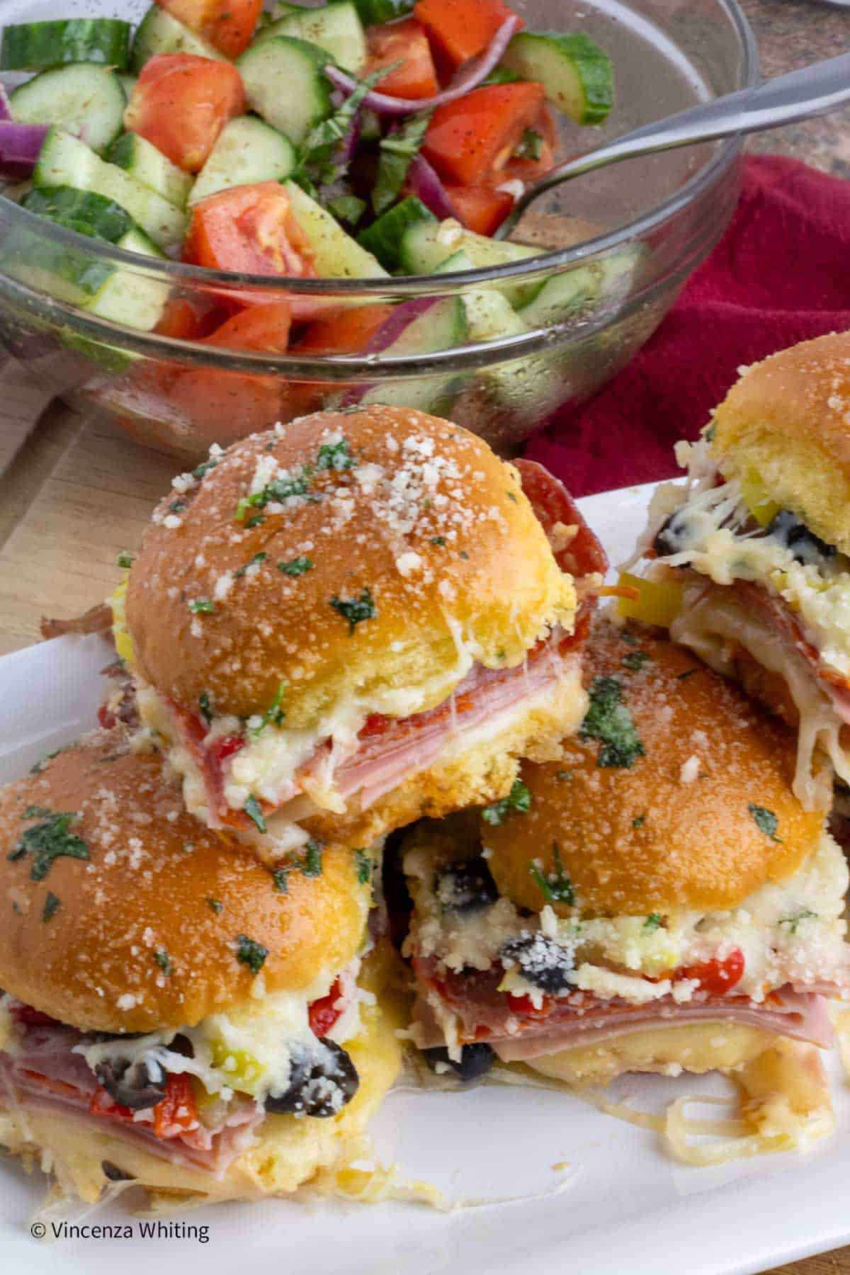 The Best Cheesy Baked Italian Sliders Recipe - Enza's Quail Hollow Kitchen