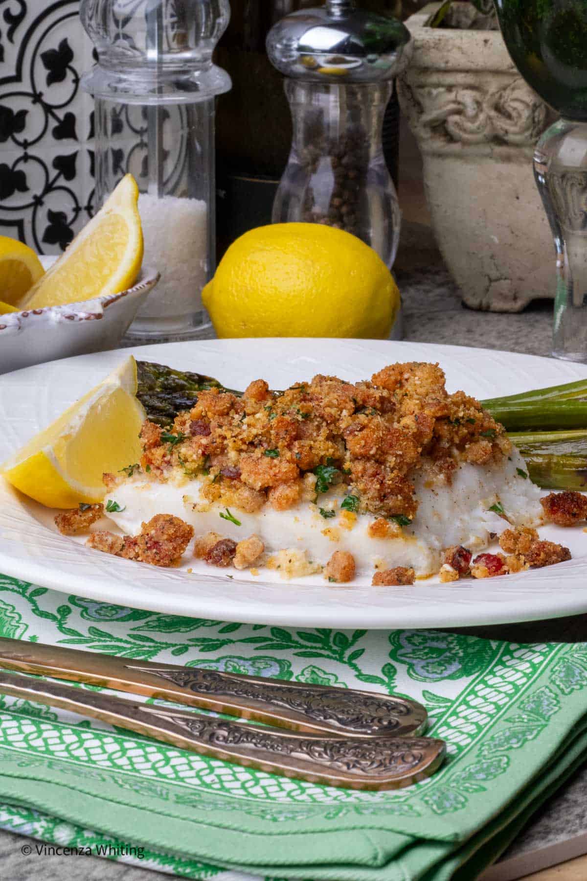 Oven Baked Haddock with Breadcrumb and Pancetta Topping - Enza's Quail ...