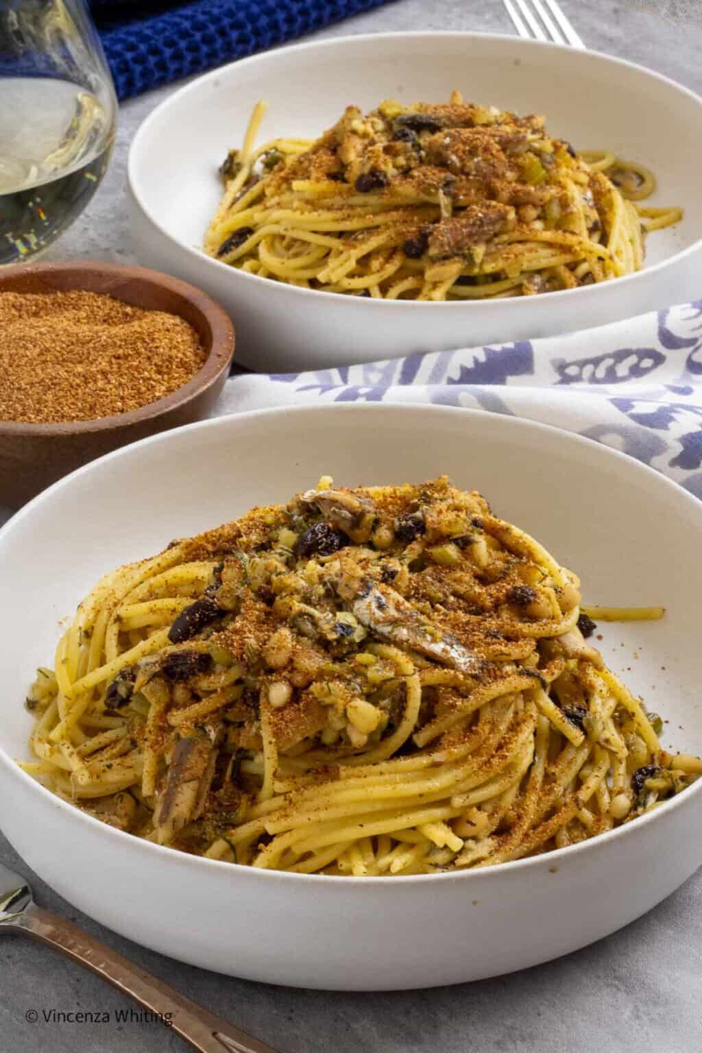 Pasta alle Sarde Siciliana (Sicilian Pasta with Sardines) - Enza's ...